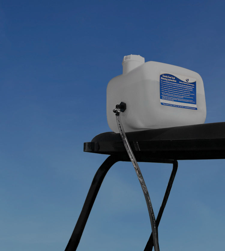 GRAVITY FEED TANK - 2.5 Gallon Blue Connector - Battery Watering ...